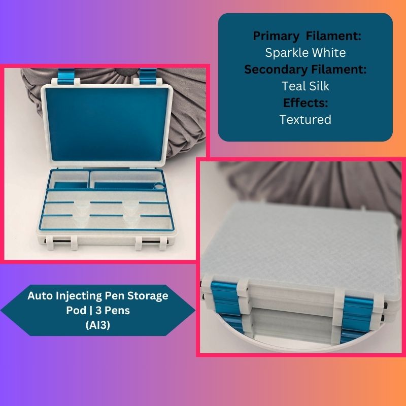 Auto Injecting Pen Storage Container | 3 Pens [AI3-A] | Pep Pods