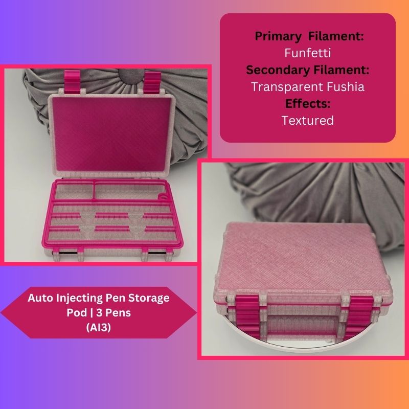 Auto Injecting Pen Storage Container | 3 Pens [AI3-A] | Pep Pods